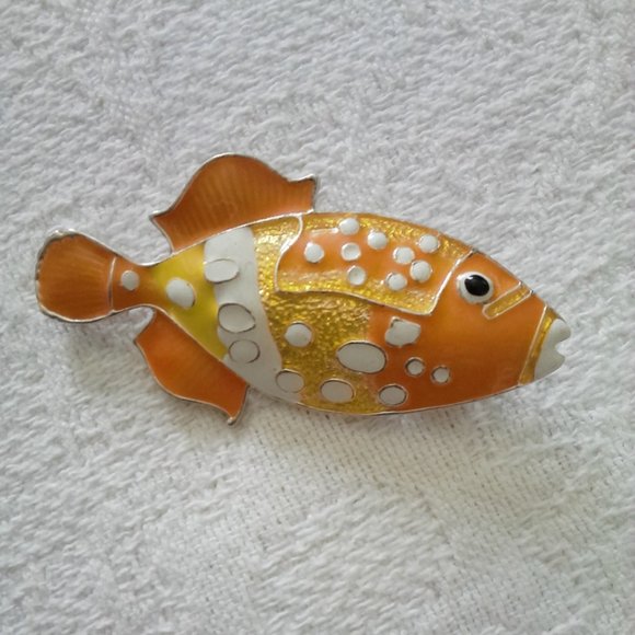 MJ | Jewelry | Mj Fish Brooch | Poshmark